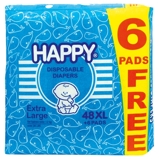 Happy Diaper Xl 48 + 6pieces | Shopee Philippines