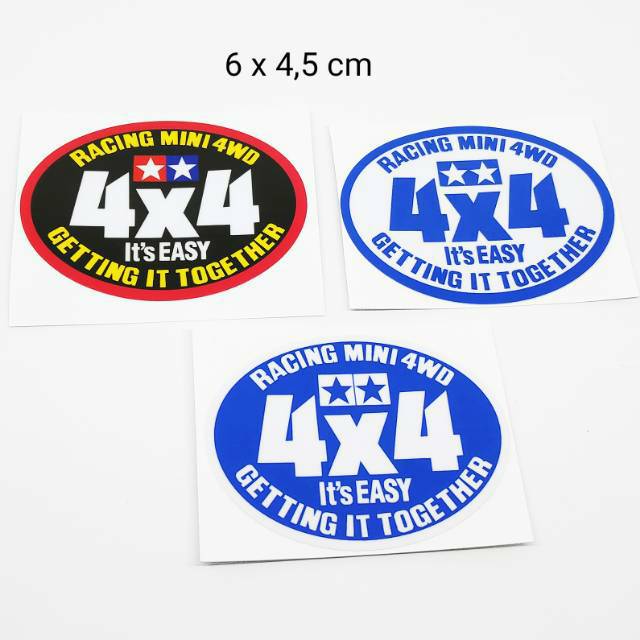 Tamiya Racing Mini Sticker 4wd 4x4 It's Easy Getting It Together ...