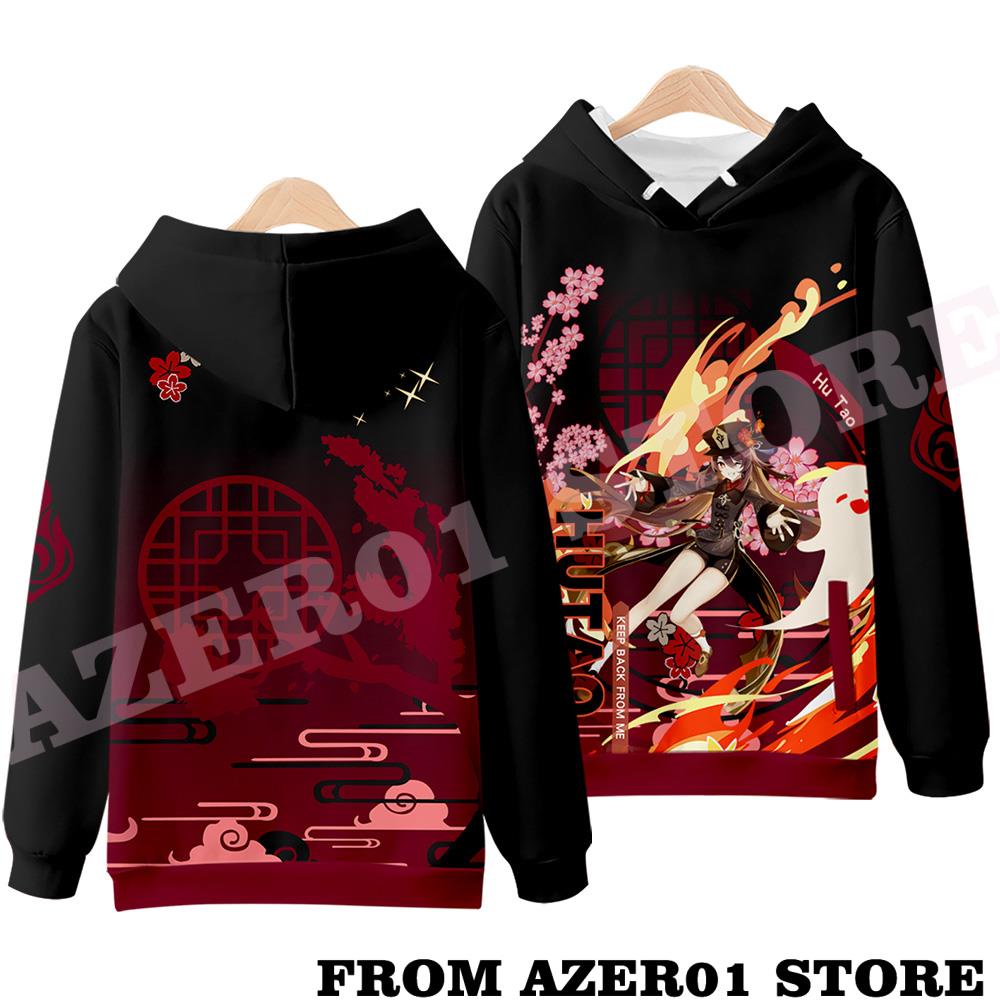 Genshin Impact Hutao Hu Tao Merch Hoodies Winer Sportswear Kawaii ...