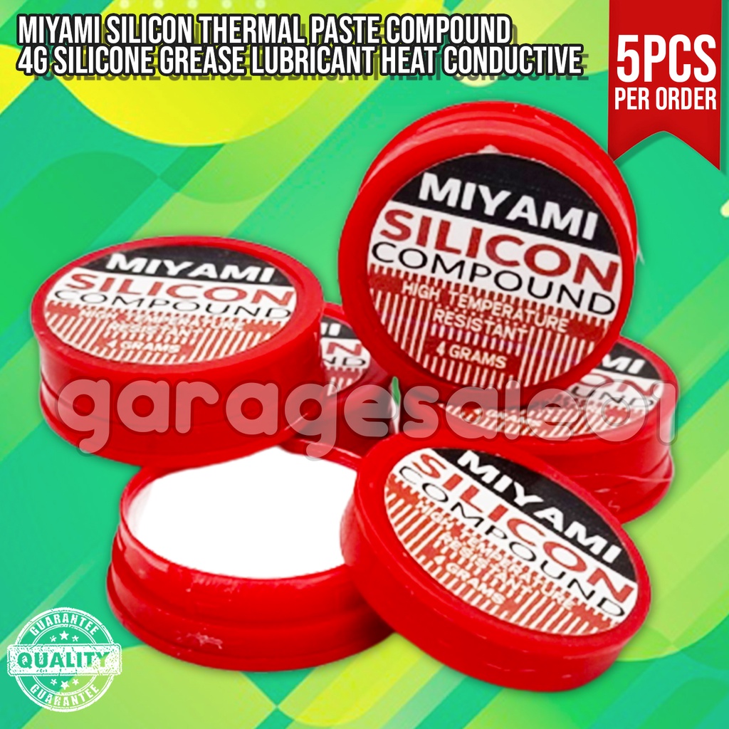 GS 5PCS Miyami Silicone Thermal Paste 4g Heat Conductive Grease for CPU ...