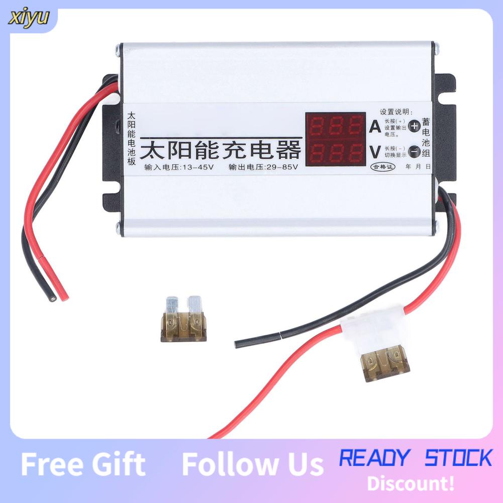 Xiyushop MPPT Boost Solar Charge Controller 48V/60V/72V Battery Charger Regulator 10A MF ...