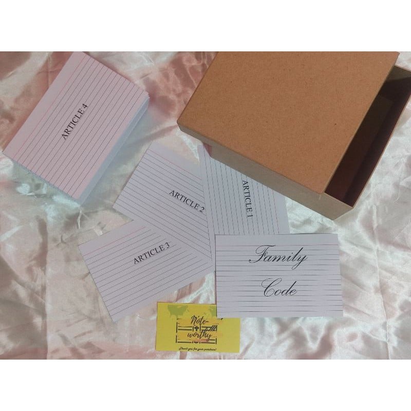 FAMILY CODE Flash Cards Codal | Shopee Philippines