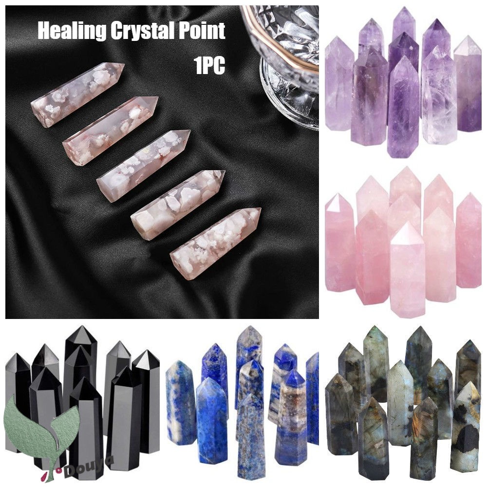 Healing Crystal Wands 1 Pc Faceted Prism Wand Healing Stone Wand ...