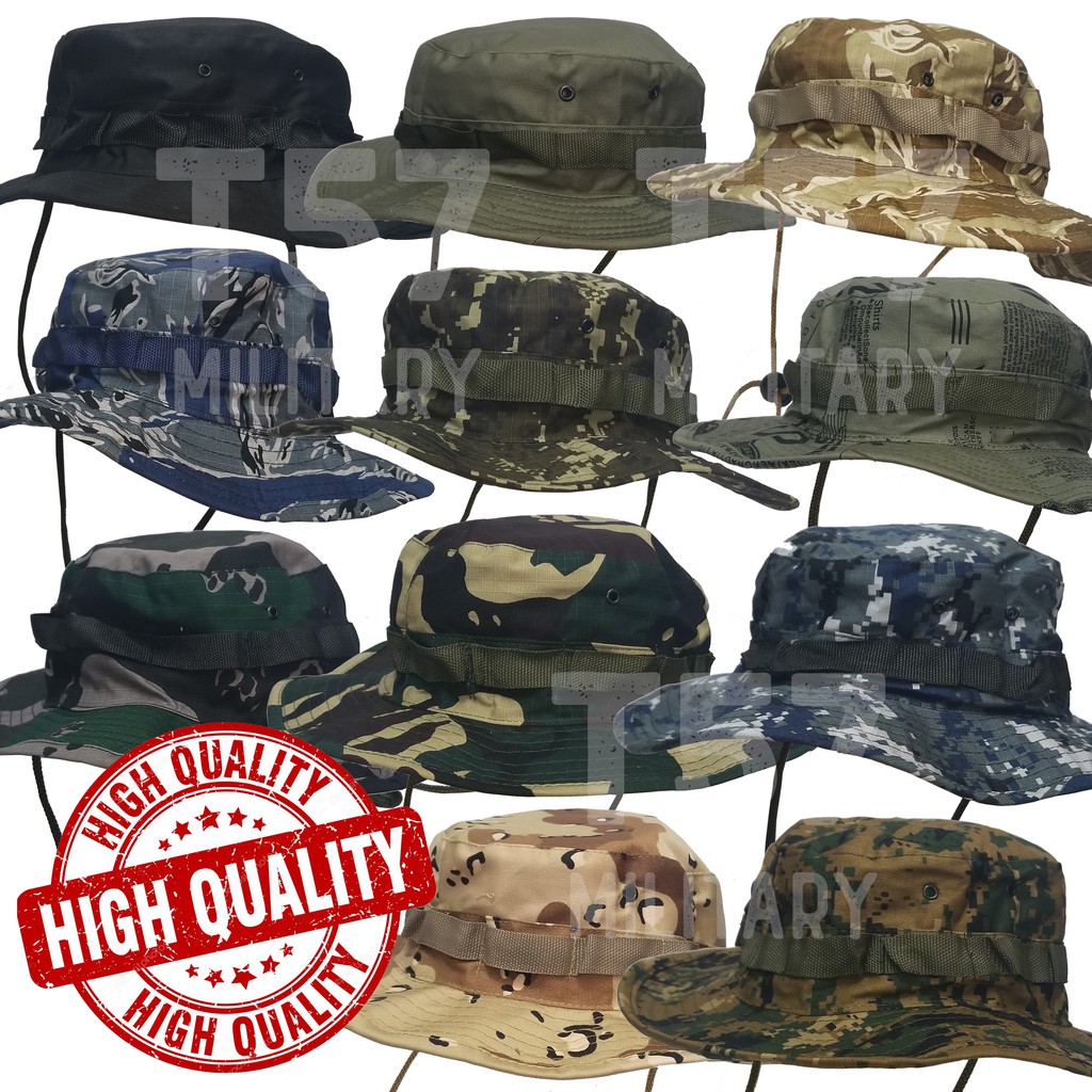 Camou Bucket Hat (One Size) Digital / Tiger / Camo Pattern | Shopee ...