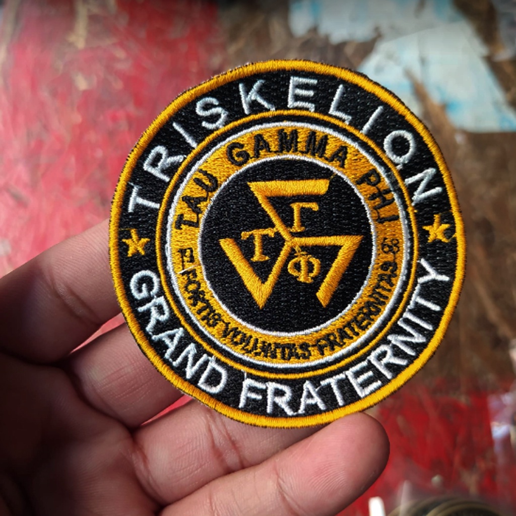 Triskelion Grand Fraternity TAU GAMMA PHI Embroided Patches for Shirt ...