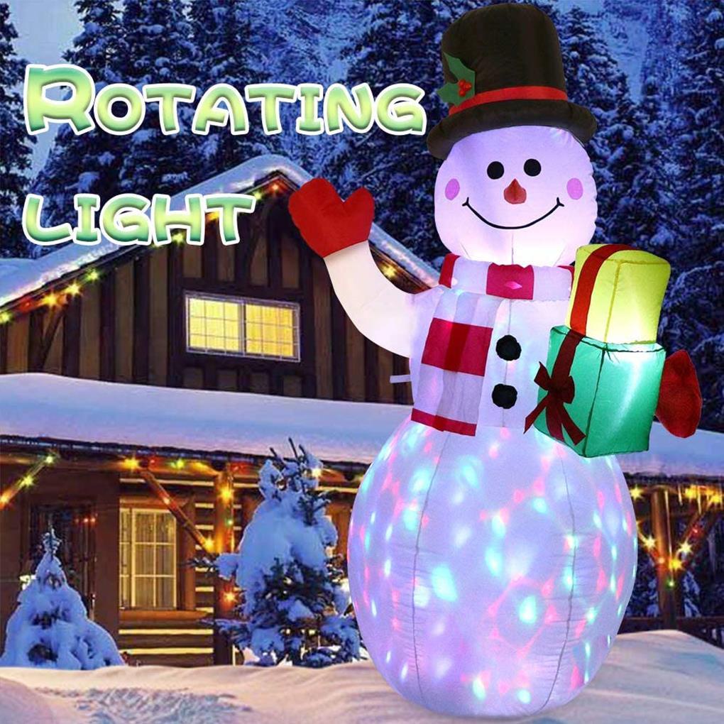 Inflatable Snowman LED Rotary Rainproof Decor Indoor Outdoor Household ...