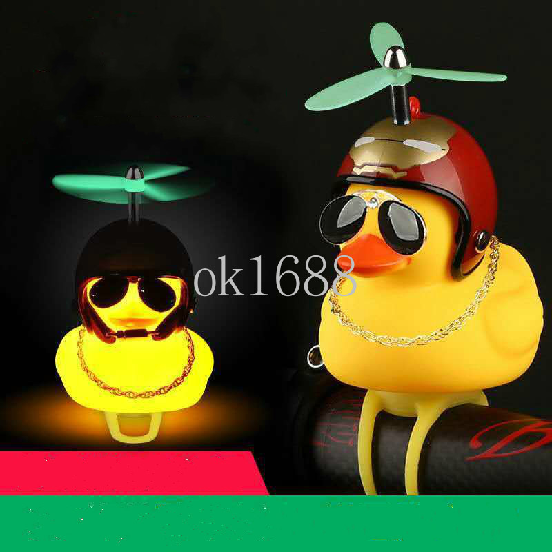 Motorcycle Rubber Cute Ducks With Paddle Mini Duckling Hanging bike ...