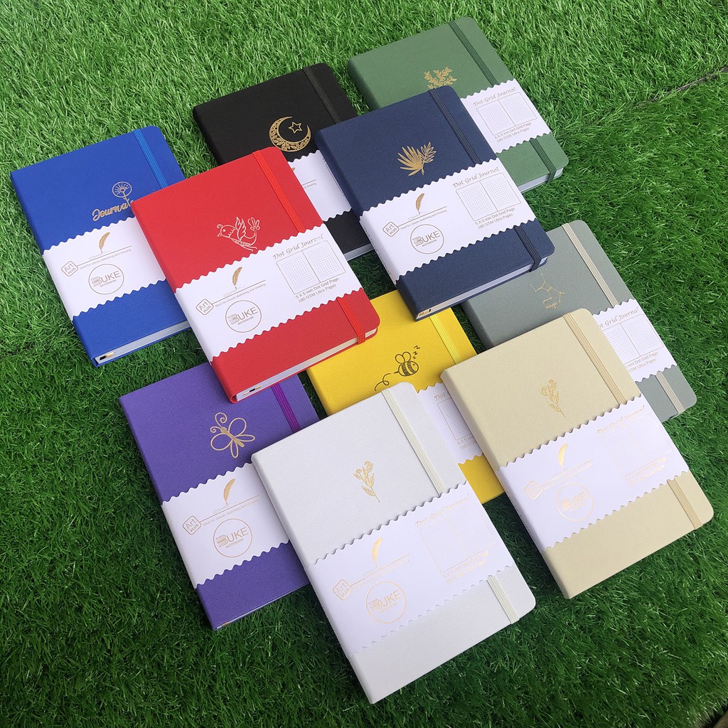 BUKE Dot Grid Notebook Bullet Dotted Journal 180GSM Bamboo Paper ...