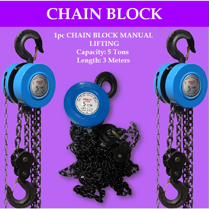 Mago 3-5 Tons Regular Chain Block Lifting Chain Block 3 Meters Chain ...
