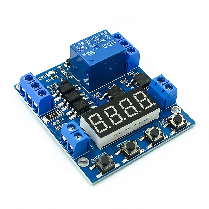 DC 6-30V 1 Channel 5V Relay Module Time Delay Relay Module Trigger OFF / ON Switch Timing Cycle ...