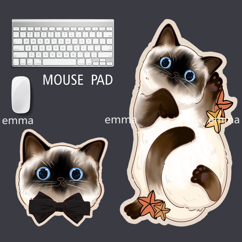 Siamese Cat Shape Mouse Pads Cartoon Animal Mouse Mat Computer ...