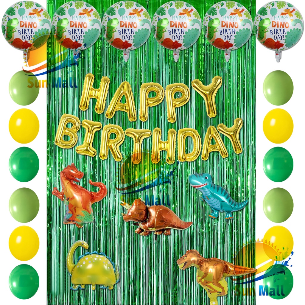 ₱199 only! All-in-1 Set Dinosaur Theme Birthday Dino Roar Jungle Wild ...