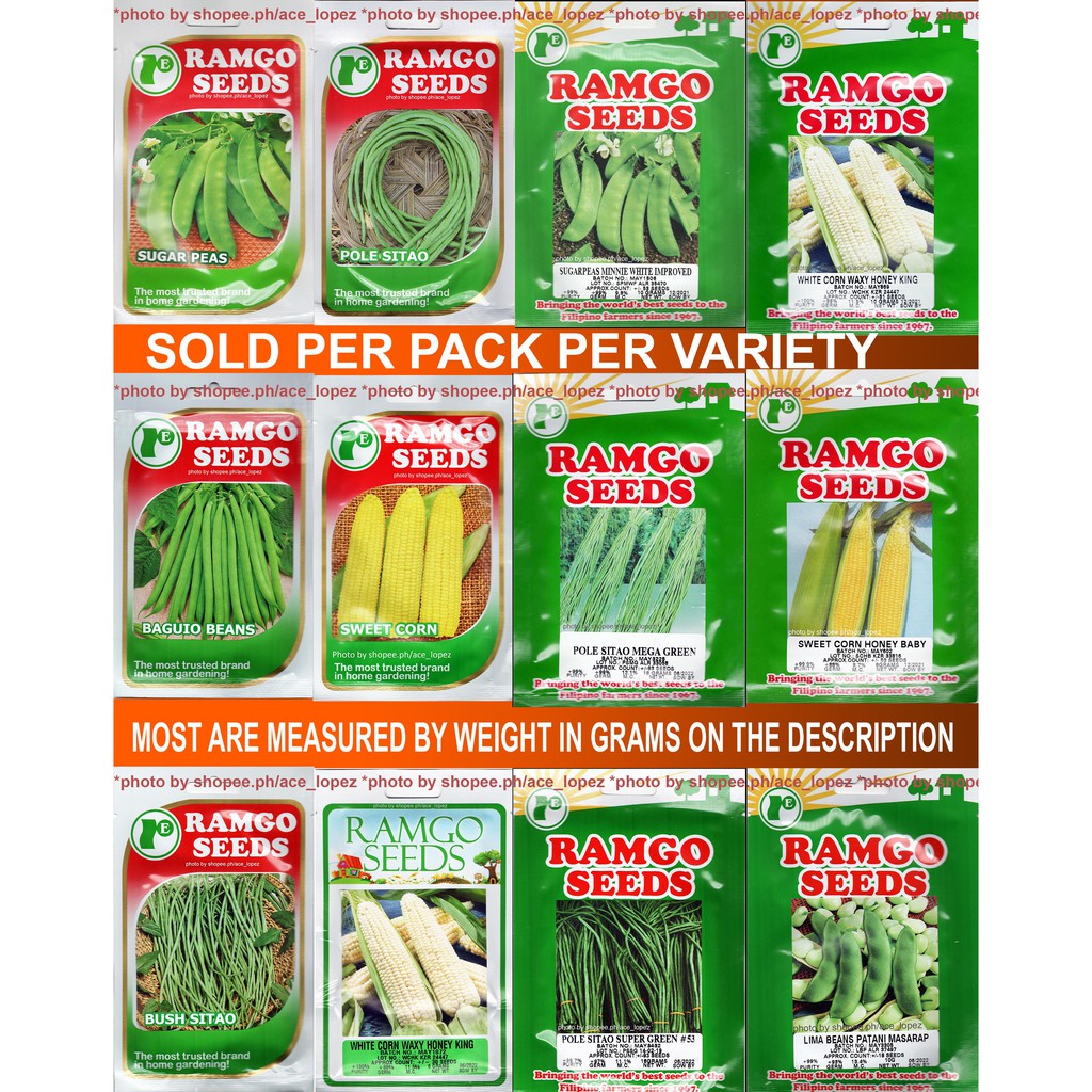 Ramgo & Yates - Beans, Peas Seeds Sold per Pack per Variety _ALS2127 ...