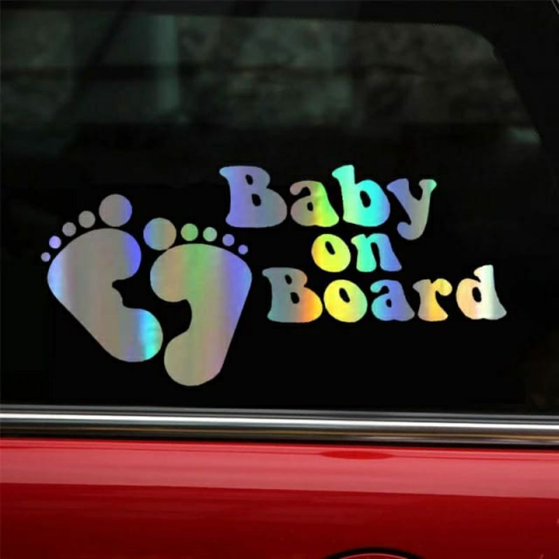 Car Cutting Stickers Baby on Board Glass Stickers Car Body Stickers ...