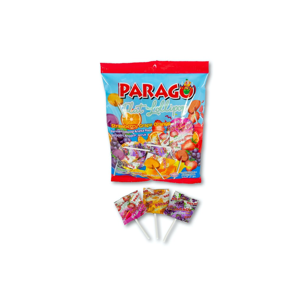 Parago Flat - Parago Flat Lollipop Candy Assorted Fruit Flavor 6g ...
