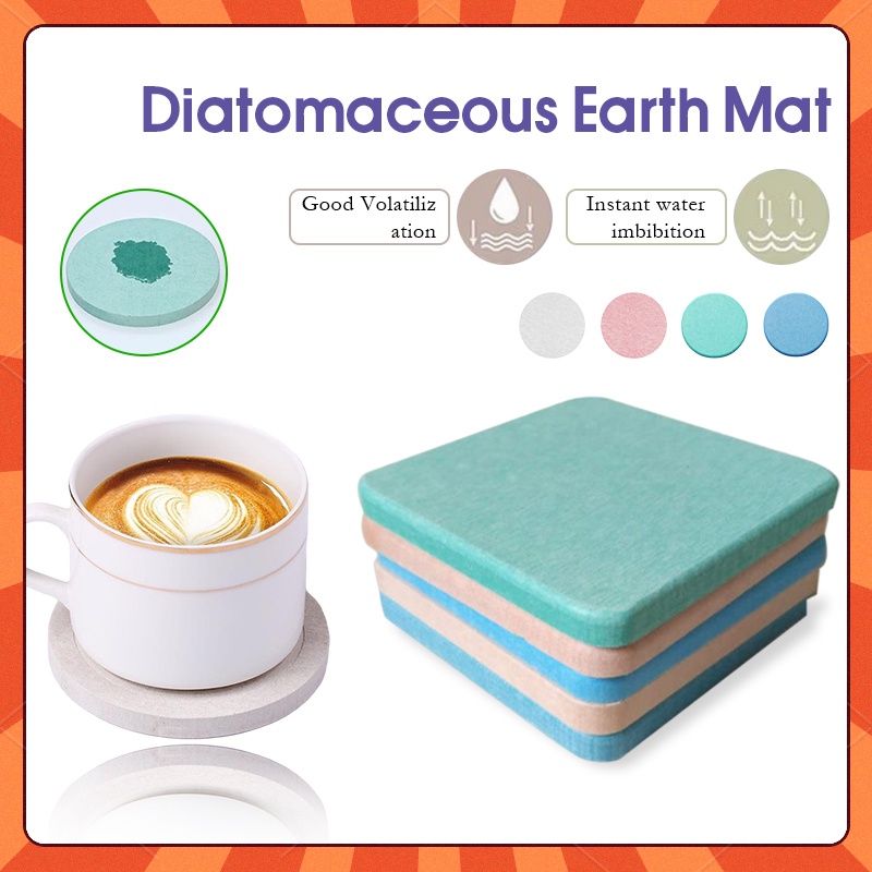 Cup Coaster Bowl Pad Diatomite Cup Mat Anti-Slip Fast Dry Mug Mat High ...