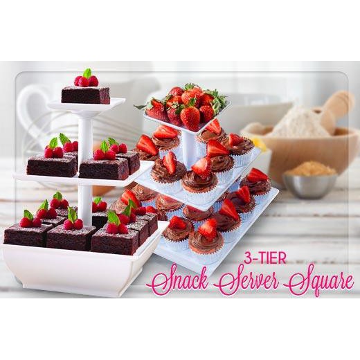 SNACK SERVER stand 3 tier dessert cupcake stand multi purpose stand ...