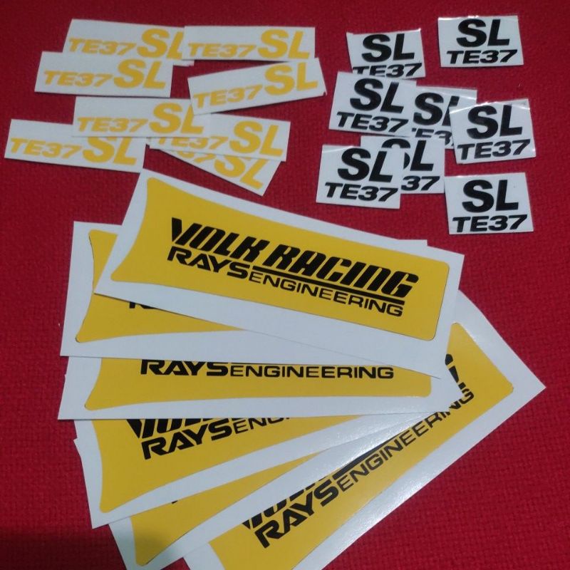 TE37 Yellow black VOLK RACING sticker 6PCS | Shopee Philippines