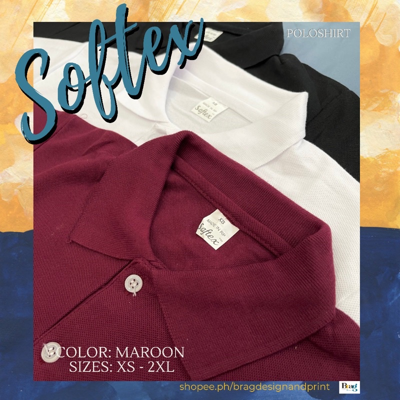 SOFTEX MAROON | Plain POLOSHIRT HONEYCOMB | Shopee Philippines