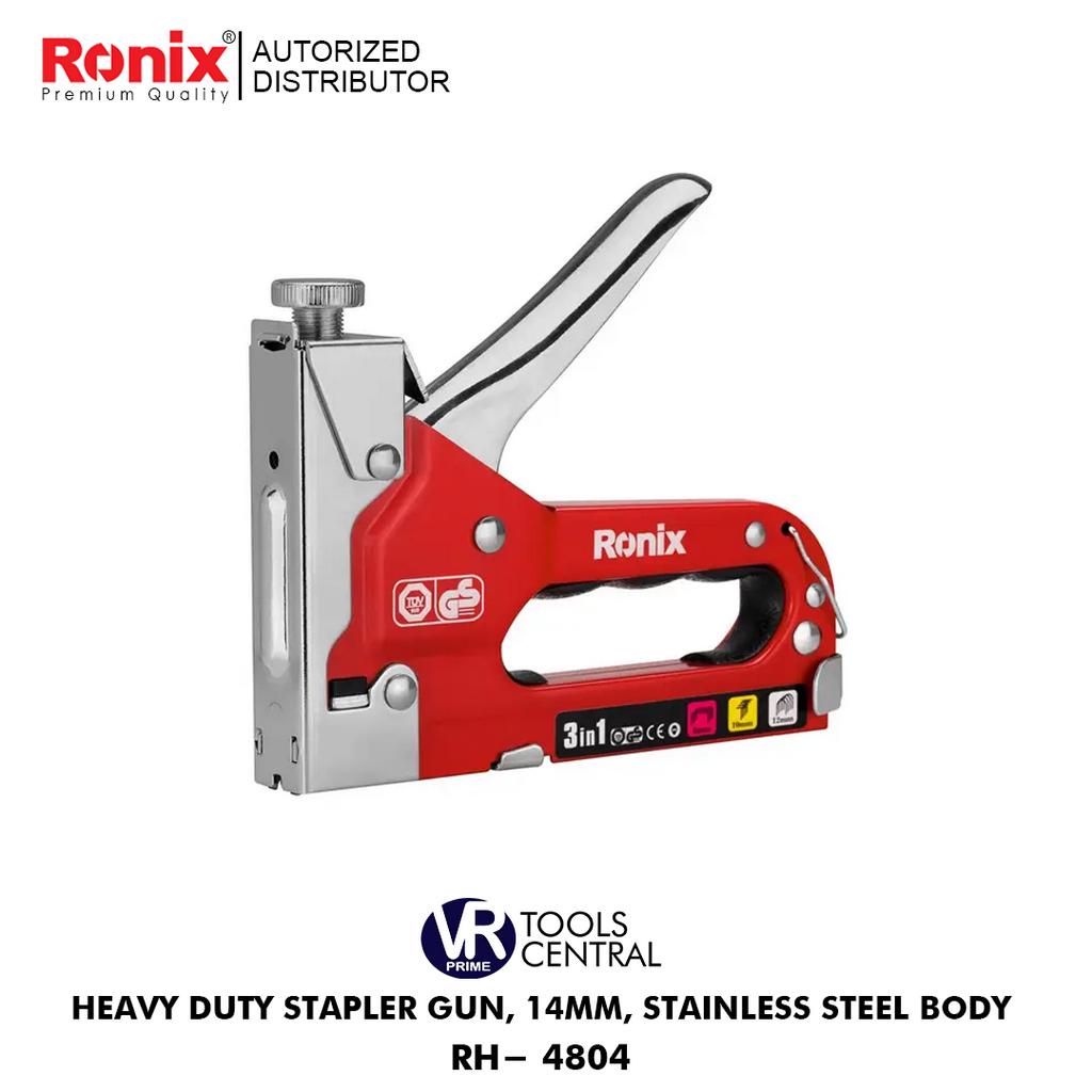 Ronix® by VR Prime - Heavy Duty Stapler Gun, 14mm, Stainless Steel Body ...