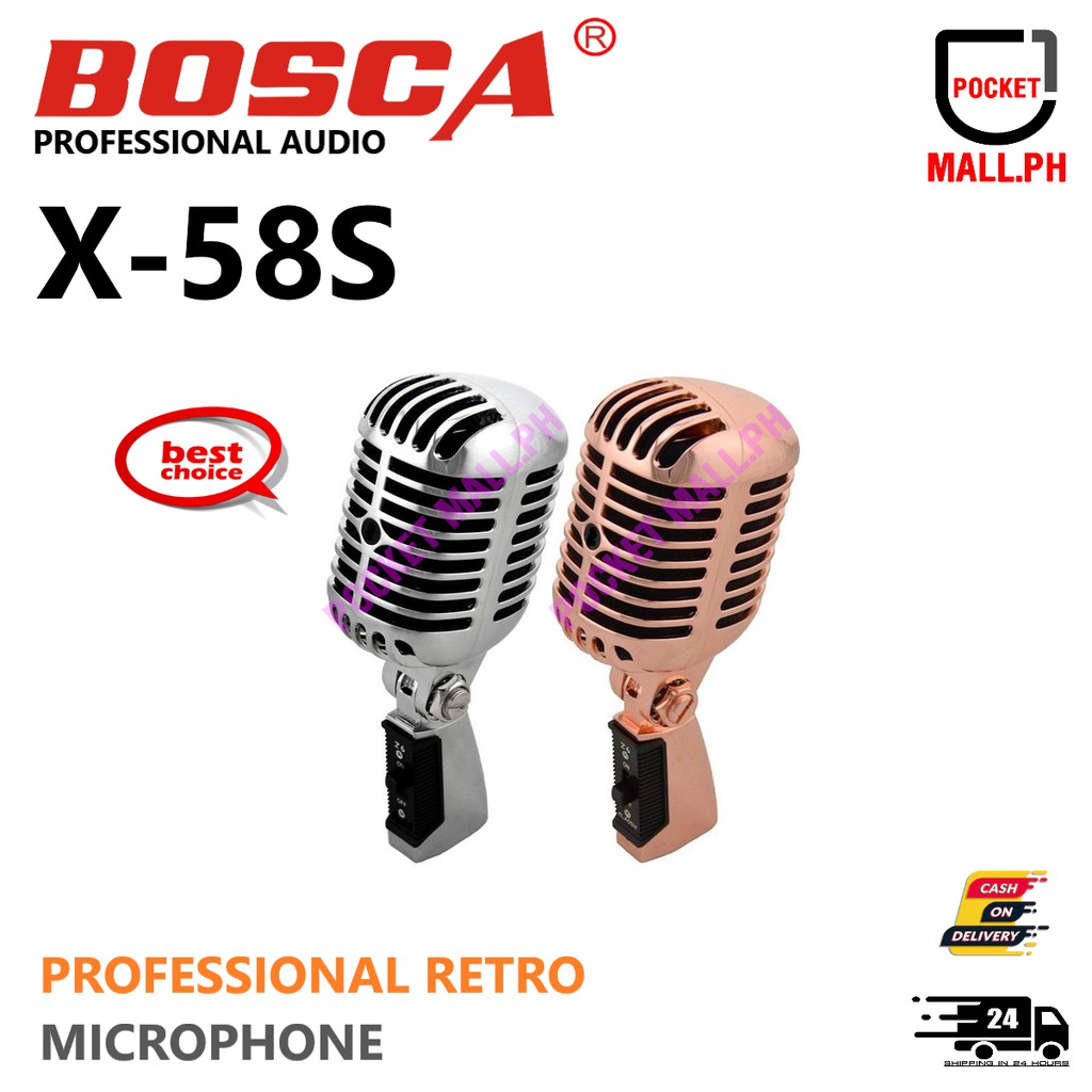 BOSCA MICROPHONE Professional Retro Elvis Microphone BS X-58S silver ...