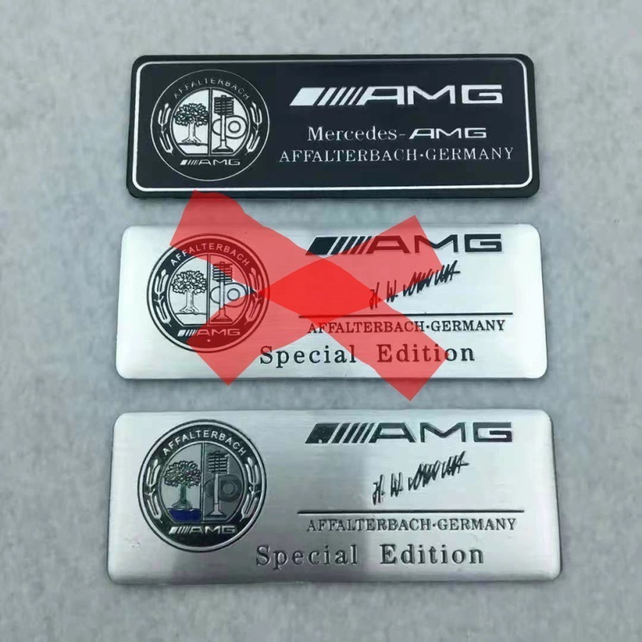 Emblem AMG BADGE PLATE CAR LOGO MERCEDES BENZ AFFALBACH GERMANY ...