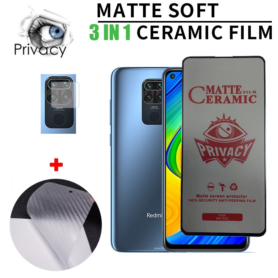 3 in 1 Ceramics Matte Privacy Anti Fingerpint Screen Protector For ...