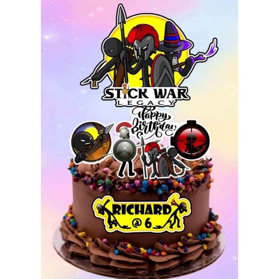 stick war legacy theme cake topper | Shopee Philippines