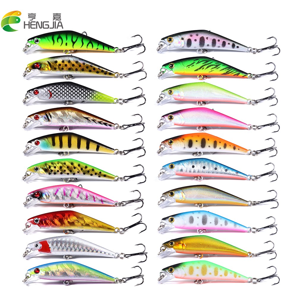 Hengjia 10pcs/lot Sinking Lures Set 10 colors Fishing Baits 68mm5g Sinking Minnow Plastic Lure ...