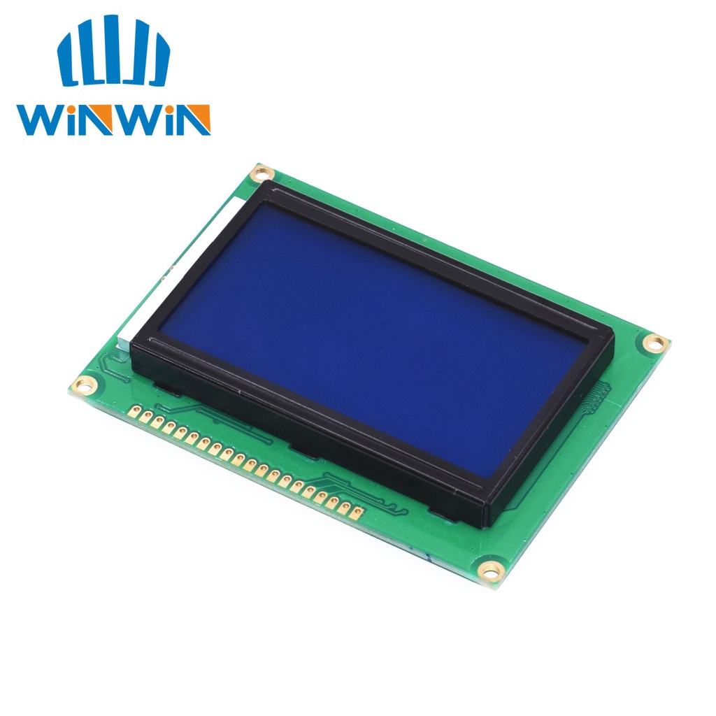 128*64 DOTS LCD module 5V blue screen 12864 LCD with backlight ST7920 ...
