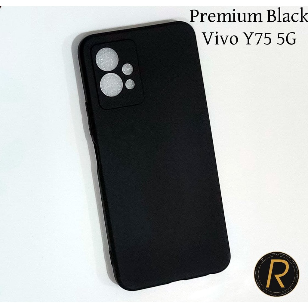 Premium Black Case Vivo T1 5G/ Y75 5G Casing Black Case Hitam Dove ...