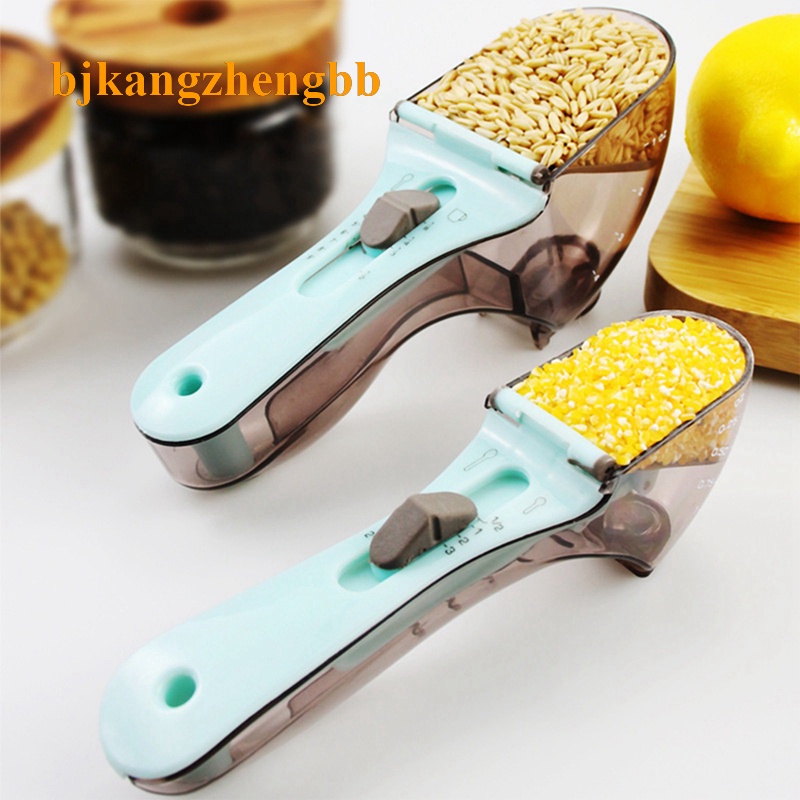 Adjustable Measuring Spoons Measuring Spoon Set Cups with Scale 1-130ml ...