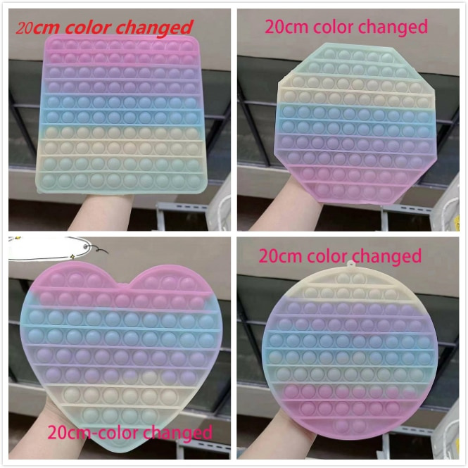 Popit Big Size 20cm Pop It Color Change in the Sun Push Bubble Fidget ...