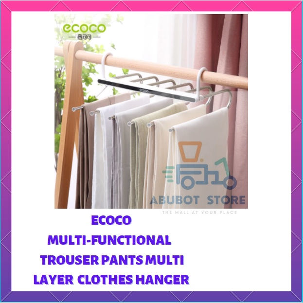 Ecoco Multifunctional Trousers Pants Rack Multi-layer Clothes Hanger ...