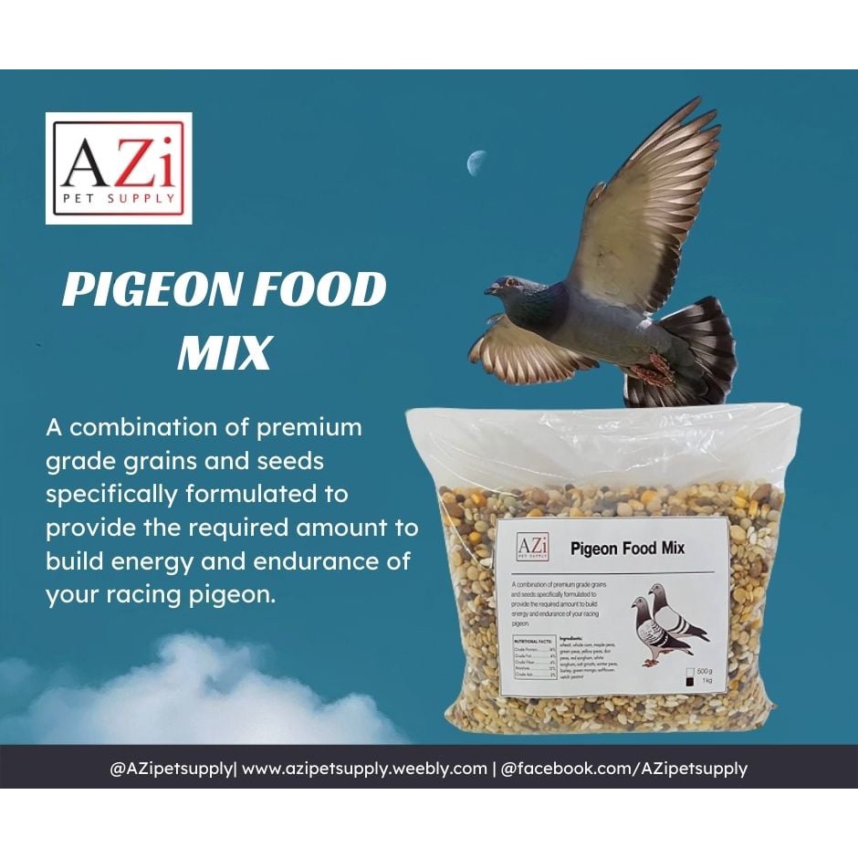 Azi Pigeon Food Mix 500g and 1kg | Shopee Philippines