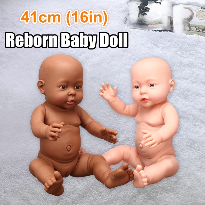 16 Inch Handmade Full Body Doll Silicone Reborn Baby Girl Boy Gender ...