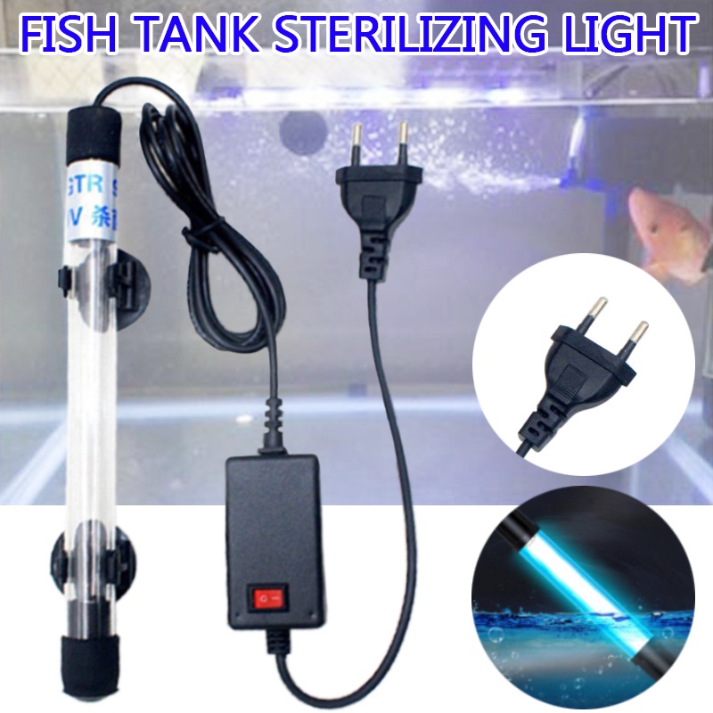 [Spot] 220V Aquarium Submersible UV Light Sterilizer Pond Fish Tank ...
