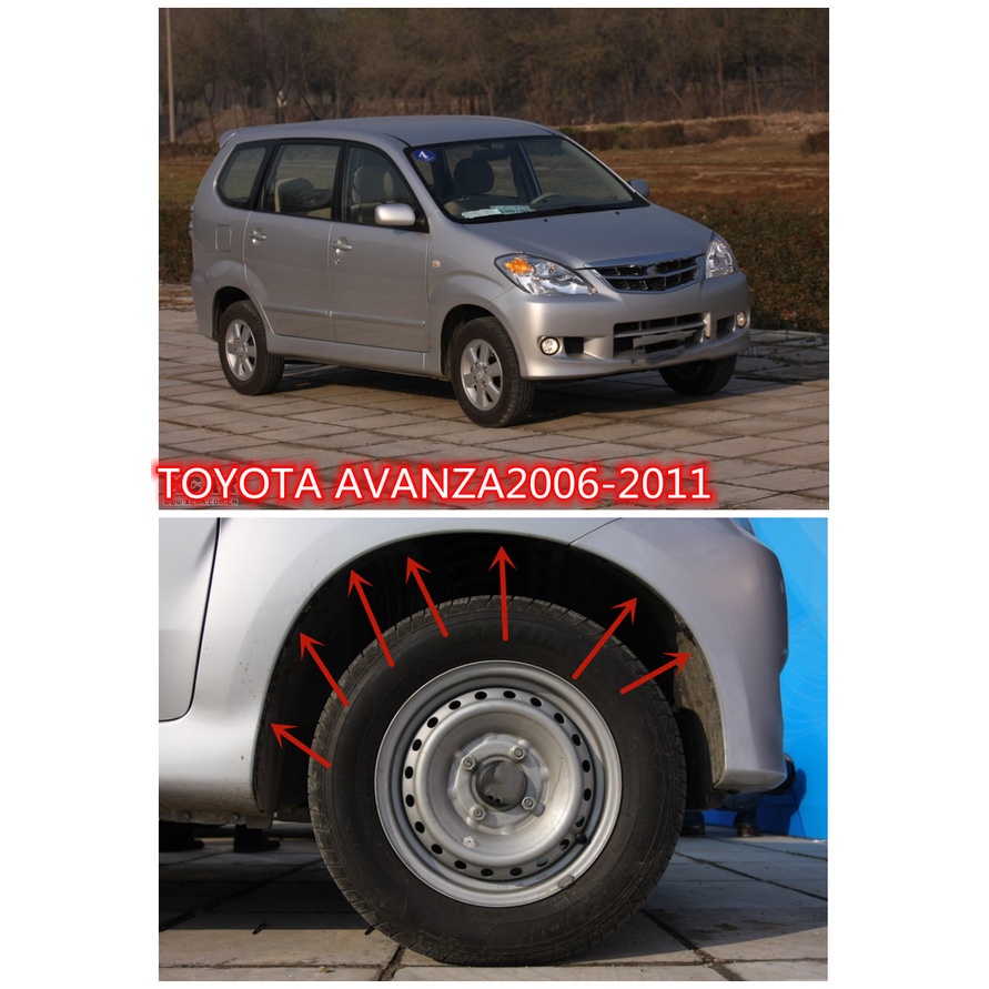 Plastic car front fender liner for TOYOTA AVANZA 2004 2005 2006 2007 ...