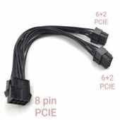 Pcie cable 8pin to 6+2pin Branch mining vga splitter adapter extender ...