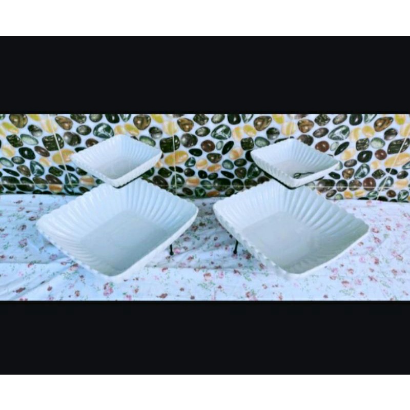 2TIERE SQUARE PLATE SERVING DISH | Shopee Philippines