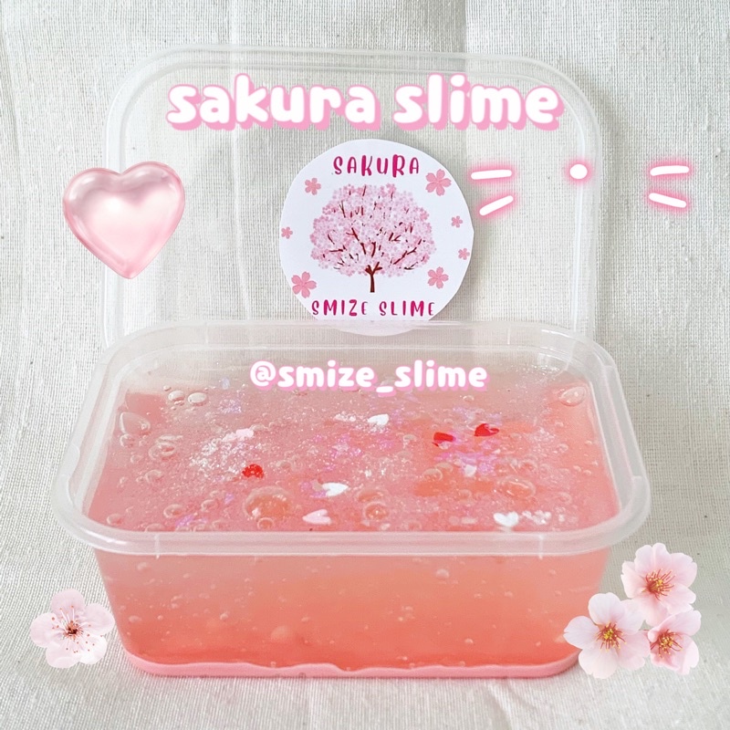 Sakura Slime 200cc 200ml clear pink slime | Shopee Philippines