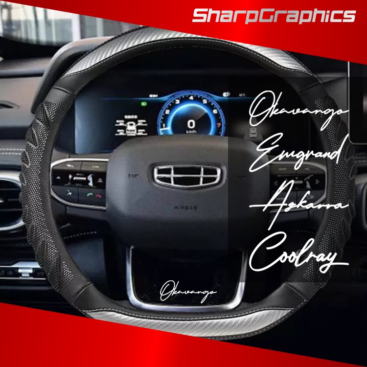 Geely Flat Bottom Steering Designer Sticker Okavango Coolray Azkarra ...