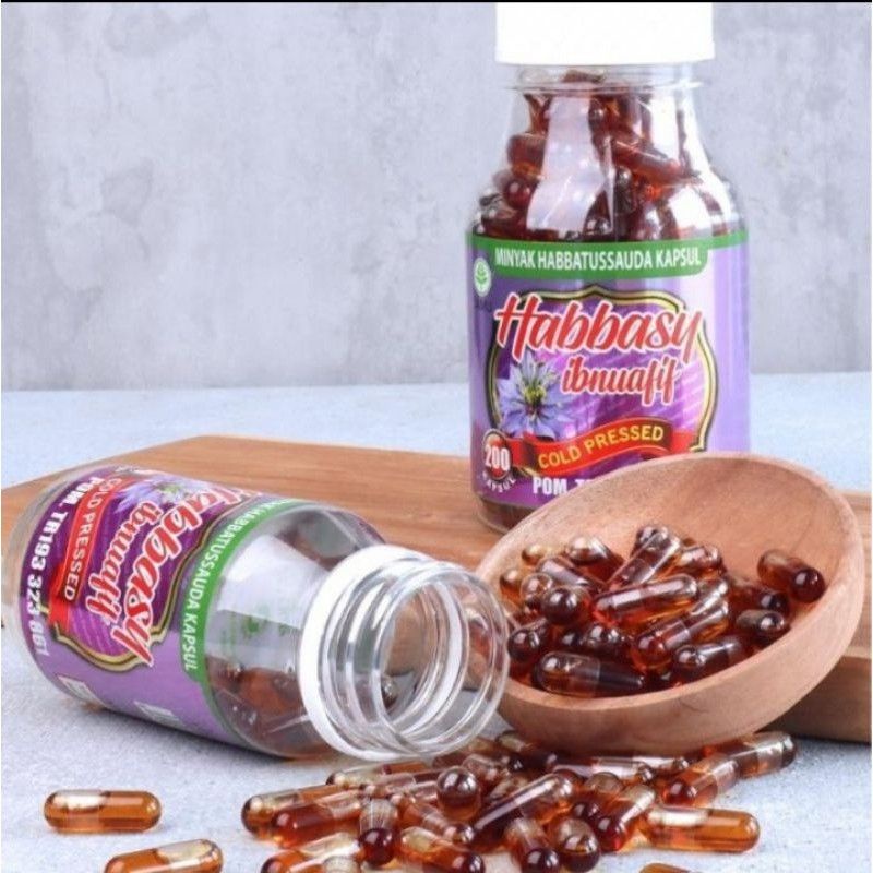 Habbat Habbasyi Pure Oil 200 Capsules capsules Ibn Afif Black (cold ...