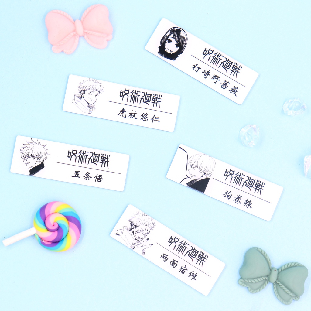 Jujutsu Kaisen Identification Tag Pin Gojo Satoru Megumi Yuji Japanese ...