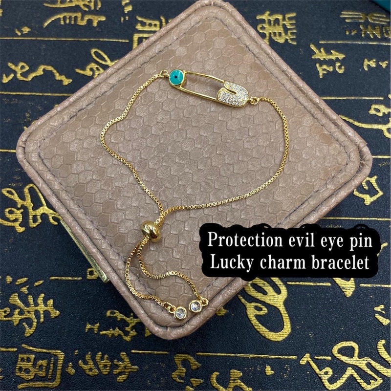 protection evil eye pin lucky charm bracelet | Shopee Philippines