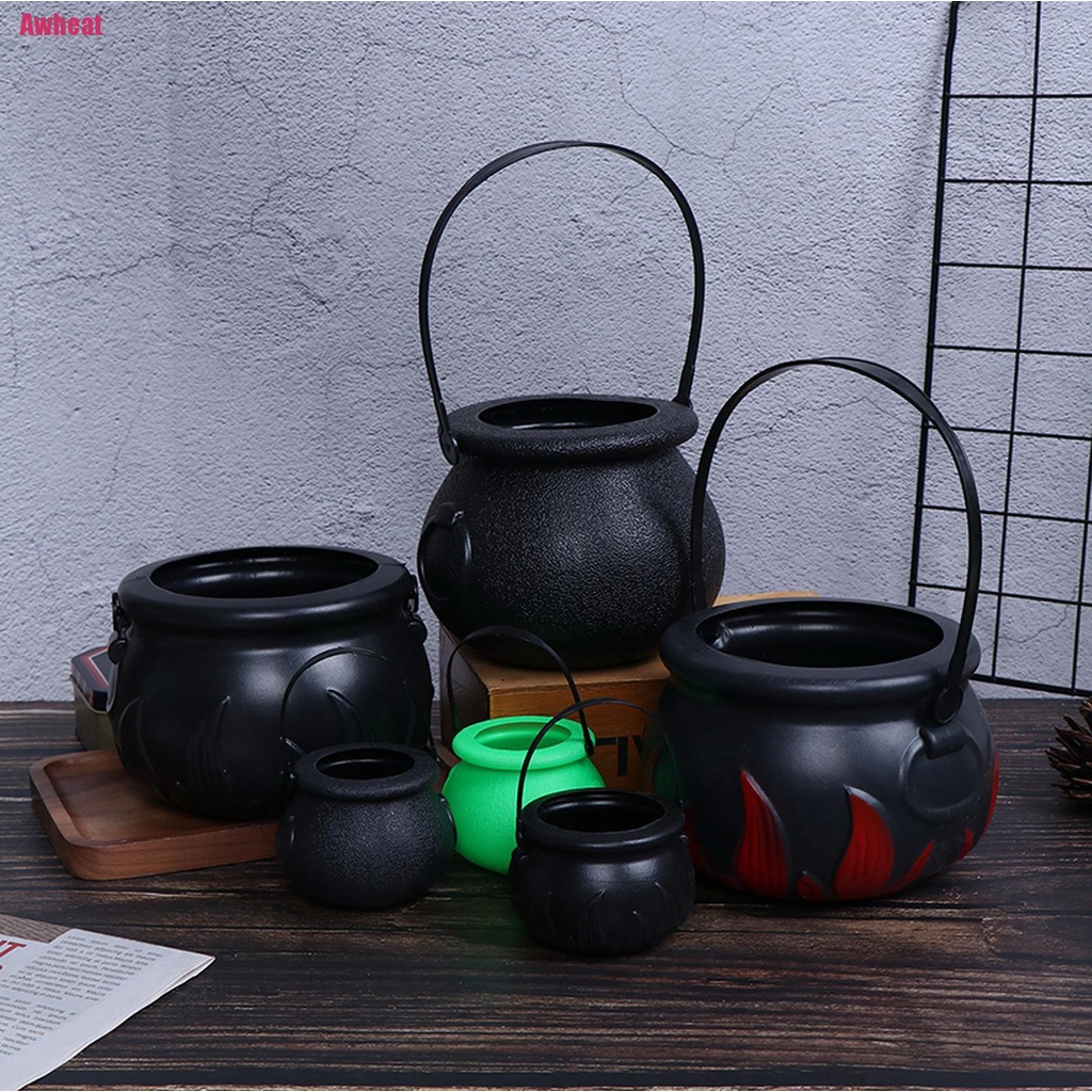 Awheat@ Halloween Candy Kettles Pot Halloween Cauldron Bucket With ...