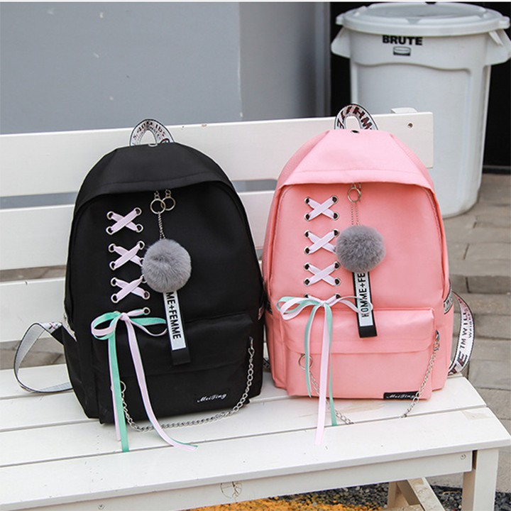 Korean School Backpack Super Pretty (Without Chains And Keychains ...