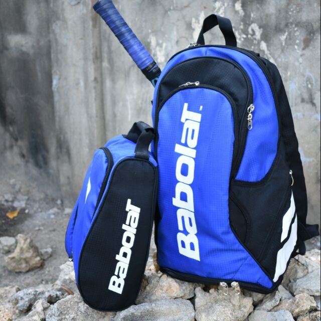 Babolat Tennis Back Pack Blue/Black ( Free Shoe Bag ) | Shopee Philippines