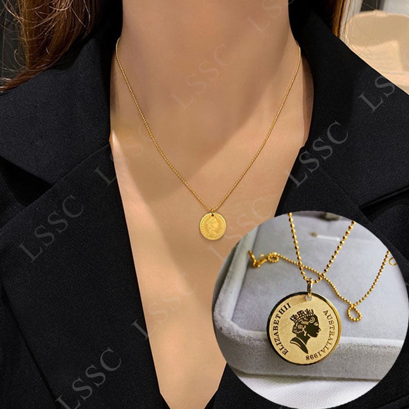 Kwintas Stainless Steel Necklace For Women Vintage Butterfly Pendant ...