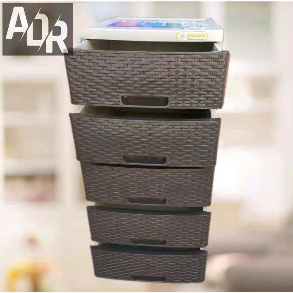 SANYO BOX RATTAN DRAWER 5LAYER FOR KIDS 4000-5L | Shopee Philippines